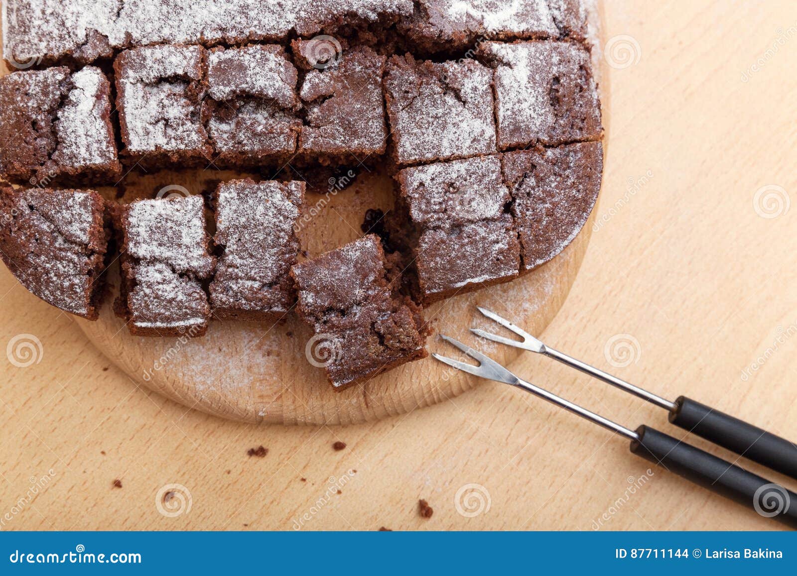 Chocolate Cake with Semolina Stock Photo - Image of piece, sugar: 87711144