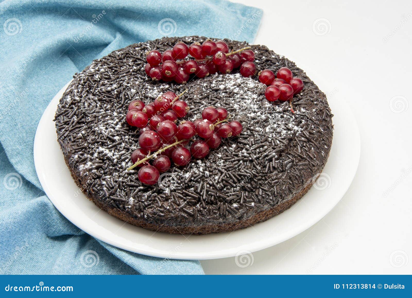 Chocolate Cake Served on a Plate Stock Photo - Image of sweet ...
