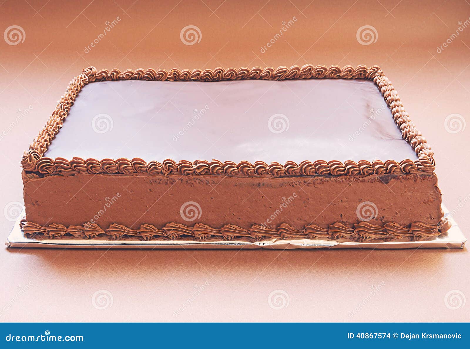 Rectangle Chocolate Cake