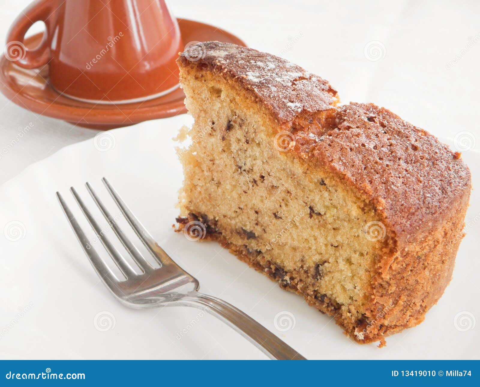 Chocolate Cake Slice at Breakfast. Stock Photo - Image of drops, dish ...