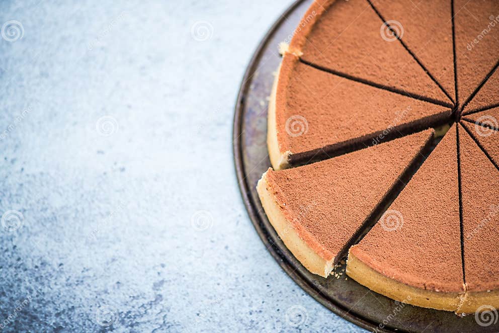 Chocolate Cake Sliced for Sharing Stock Image - Image of indulgence ...