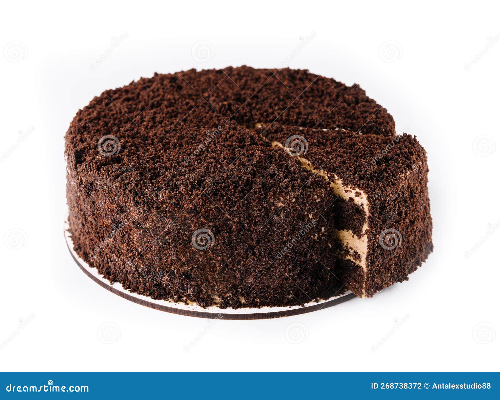 Chocolate cake on top view stock photo. Image of chocolate - 268738372