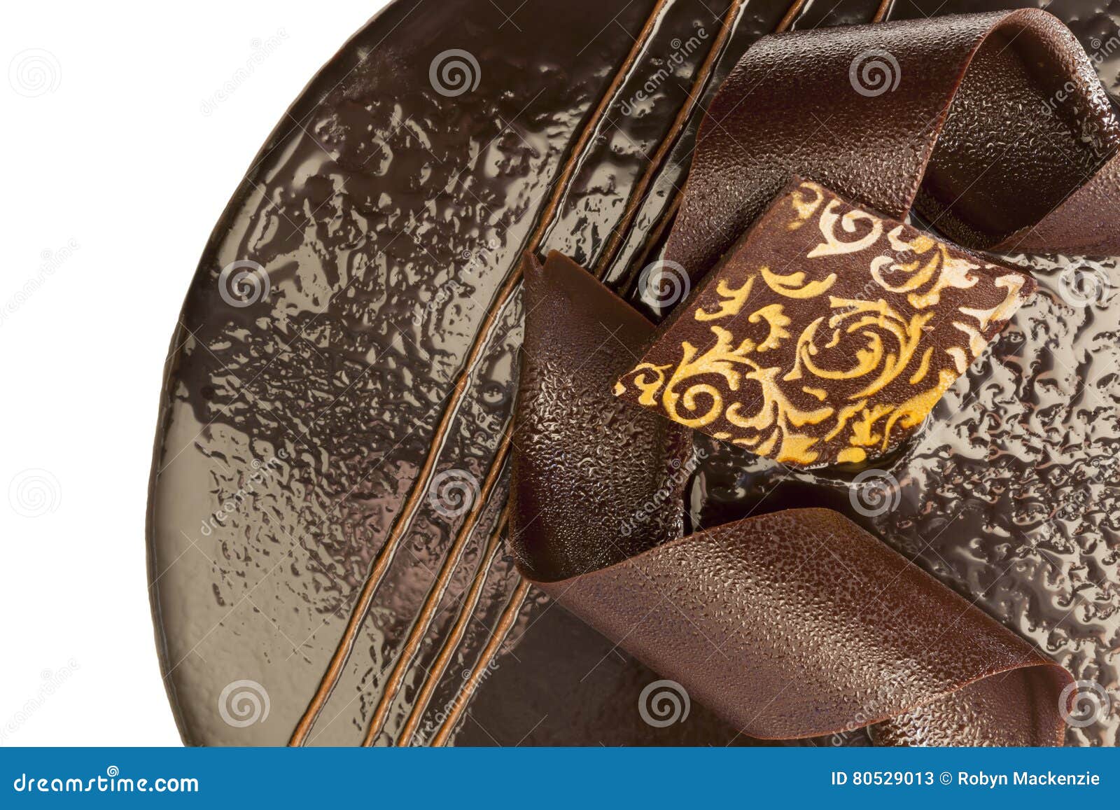 Chocolate Cake Top View Over White Stock Image - Image of birthday ...