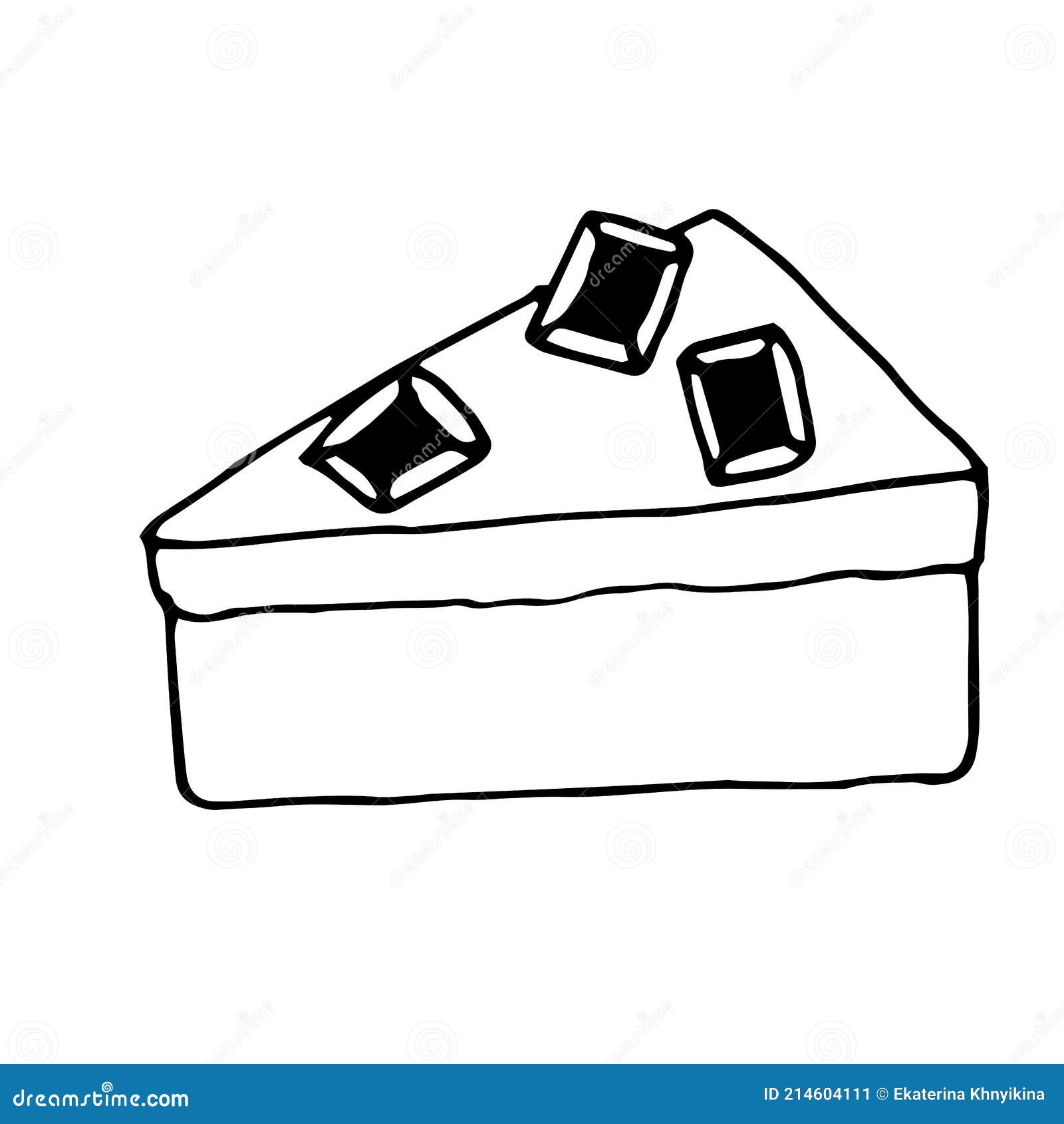 Chocolate Cake, Vector Doodle Illustration, Hand Drawing Stock Vector ...