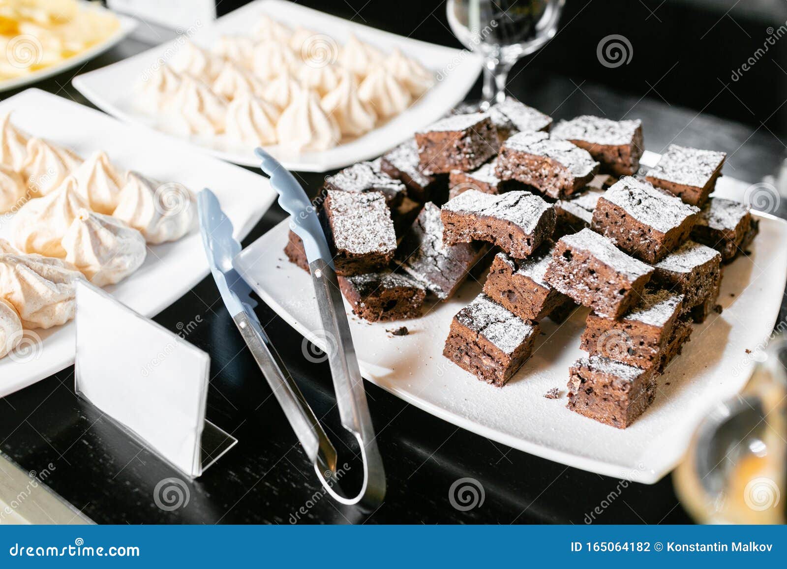 Chocolate Cakes, Pastries, Biscuits. Small Cakes with Different ...