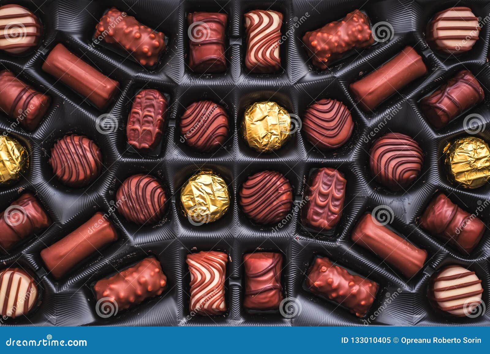 Chocolate Candies in the Box Stock Image - Image of confection ...