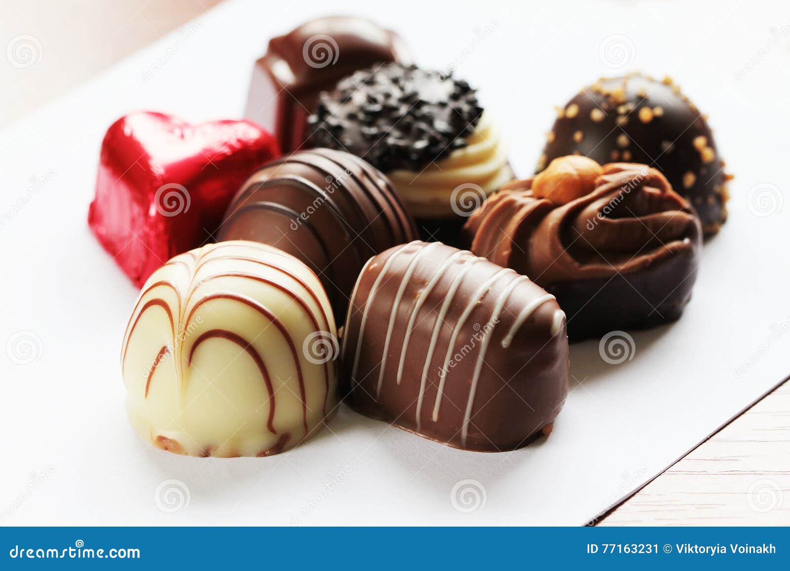 Chocolate candies close up stock image. Image of candies - 77163231