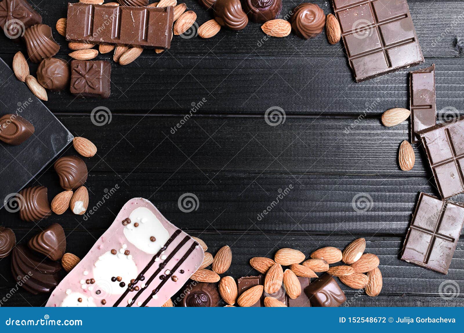 Chocolate Candies in the Different Forms and Taste Stock Photo - Image ...