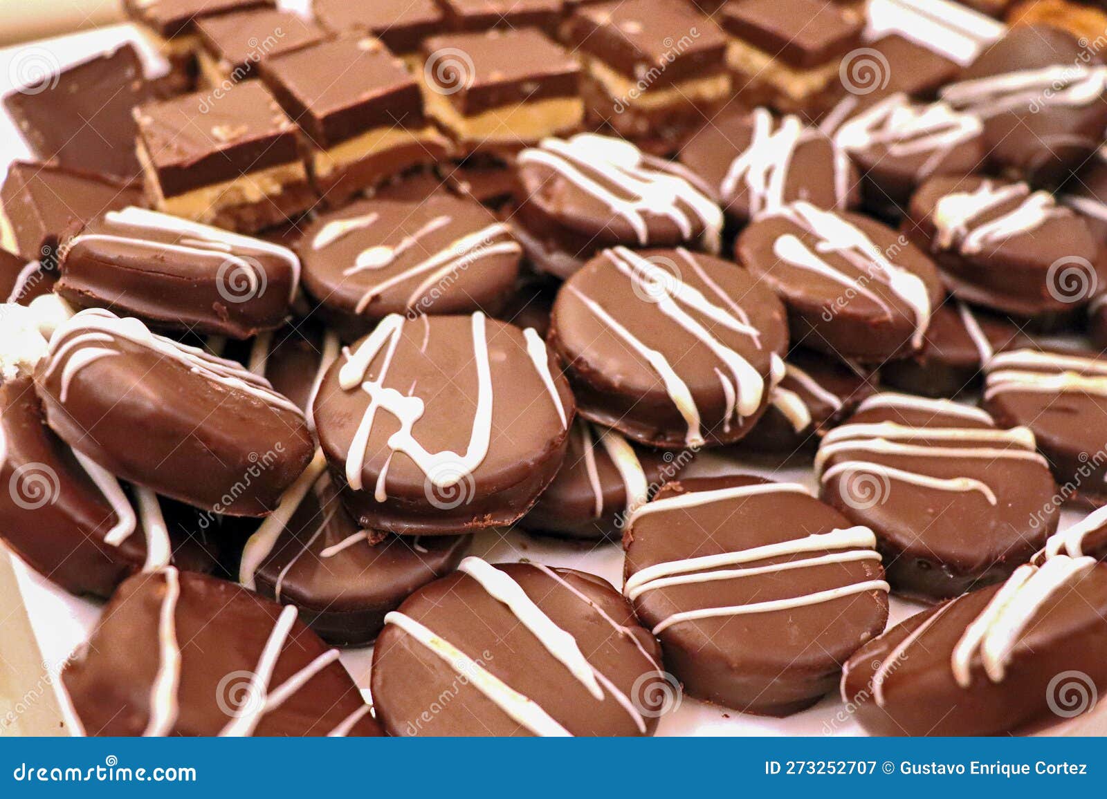 Chocolate Candies Filled with Dulce De Leche Stock Image - Image of ...