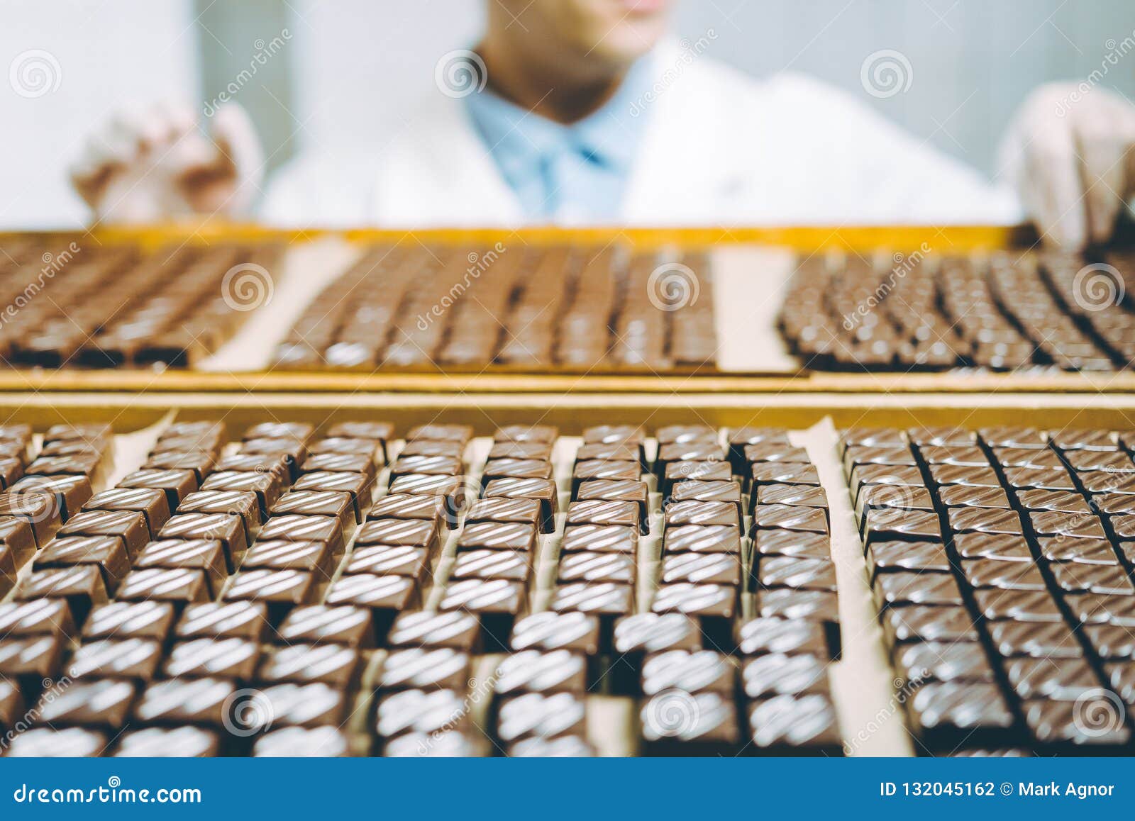 Chocolate candy making stock photo. Image of brown, product - 132045162