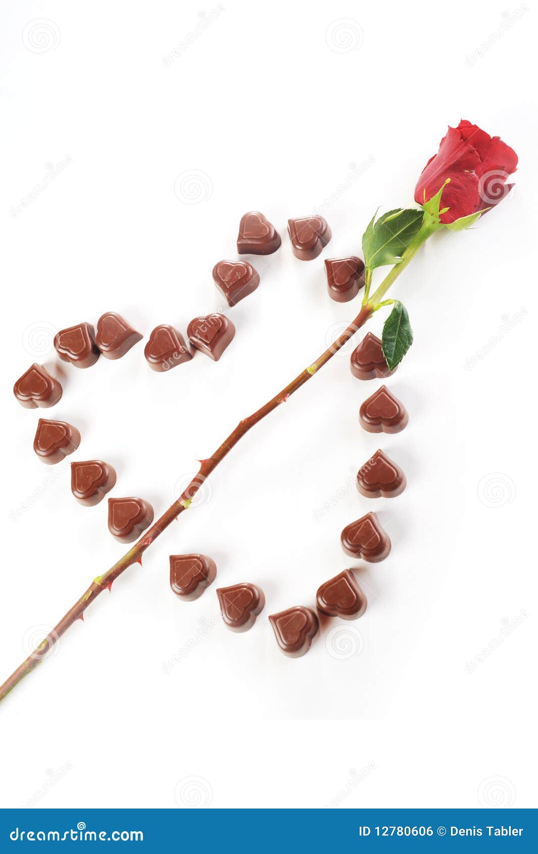 Chocolate candies and rose stock photo. Image of celebration - 12780606