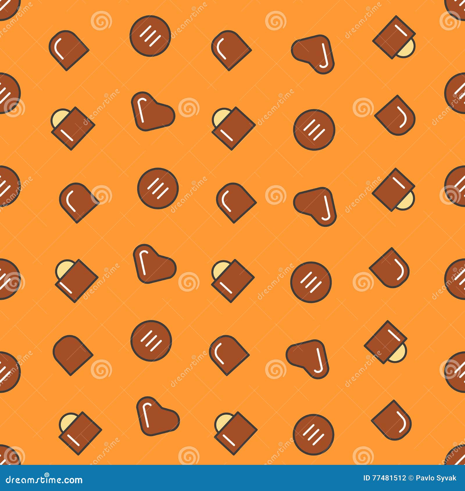 Chocolate Candies Seamless Pattern Background Stock Vector ...