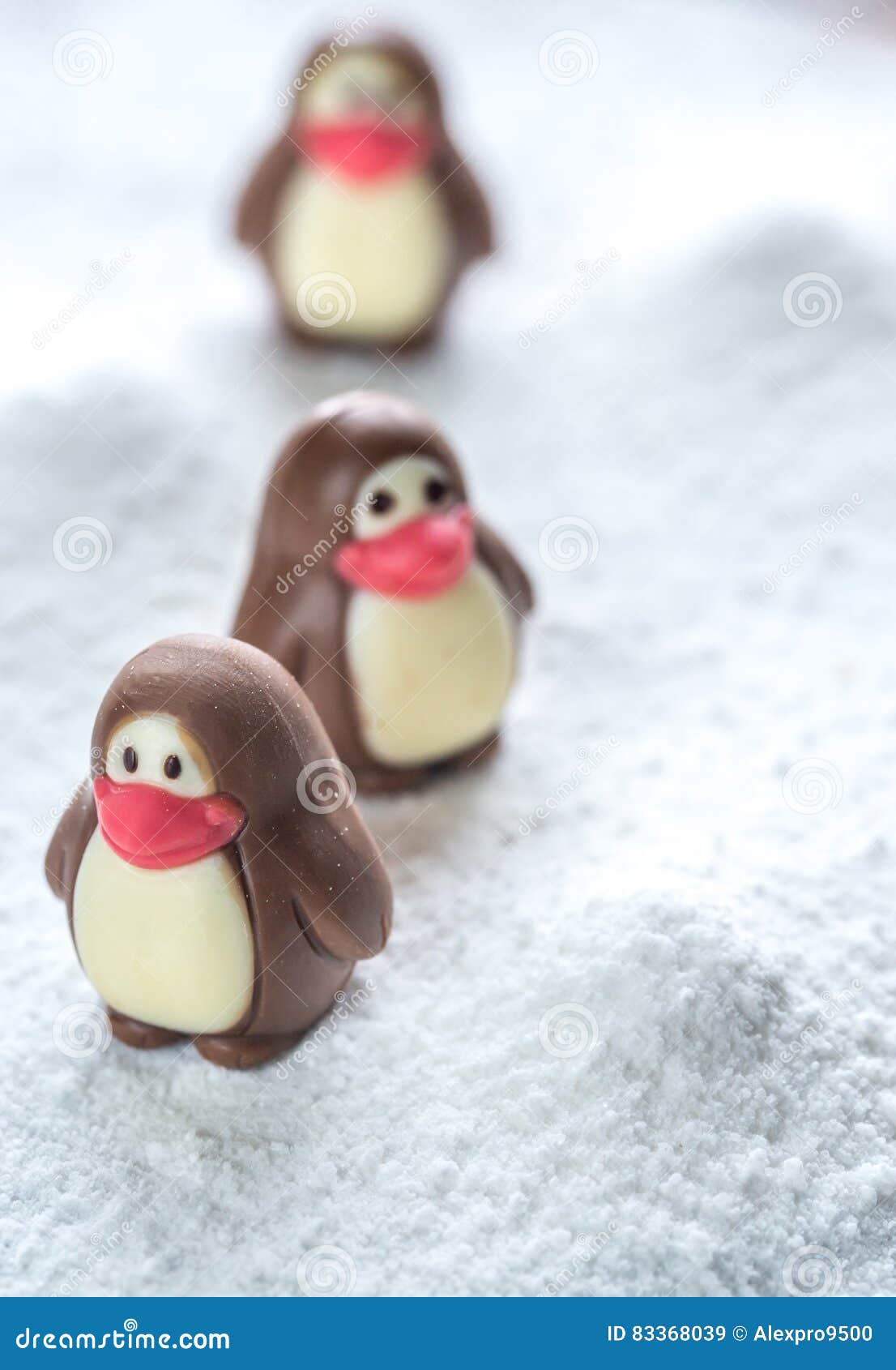 Chocolate Candies in the Shape of Penguins Stock Image - Image of ...