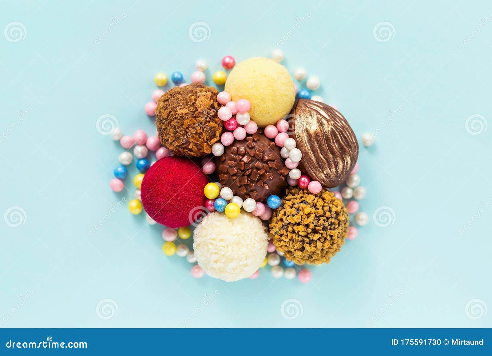 Assorted Chocolate Candies Close-up, Sweets Top View Stock Photo ...