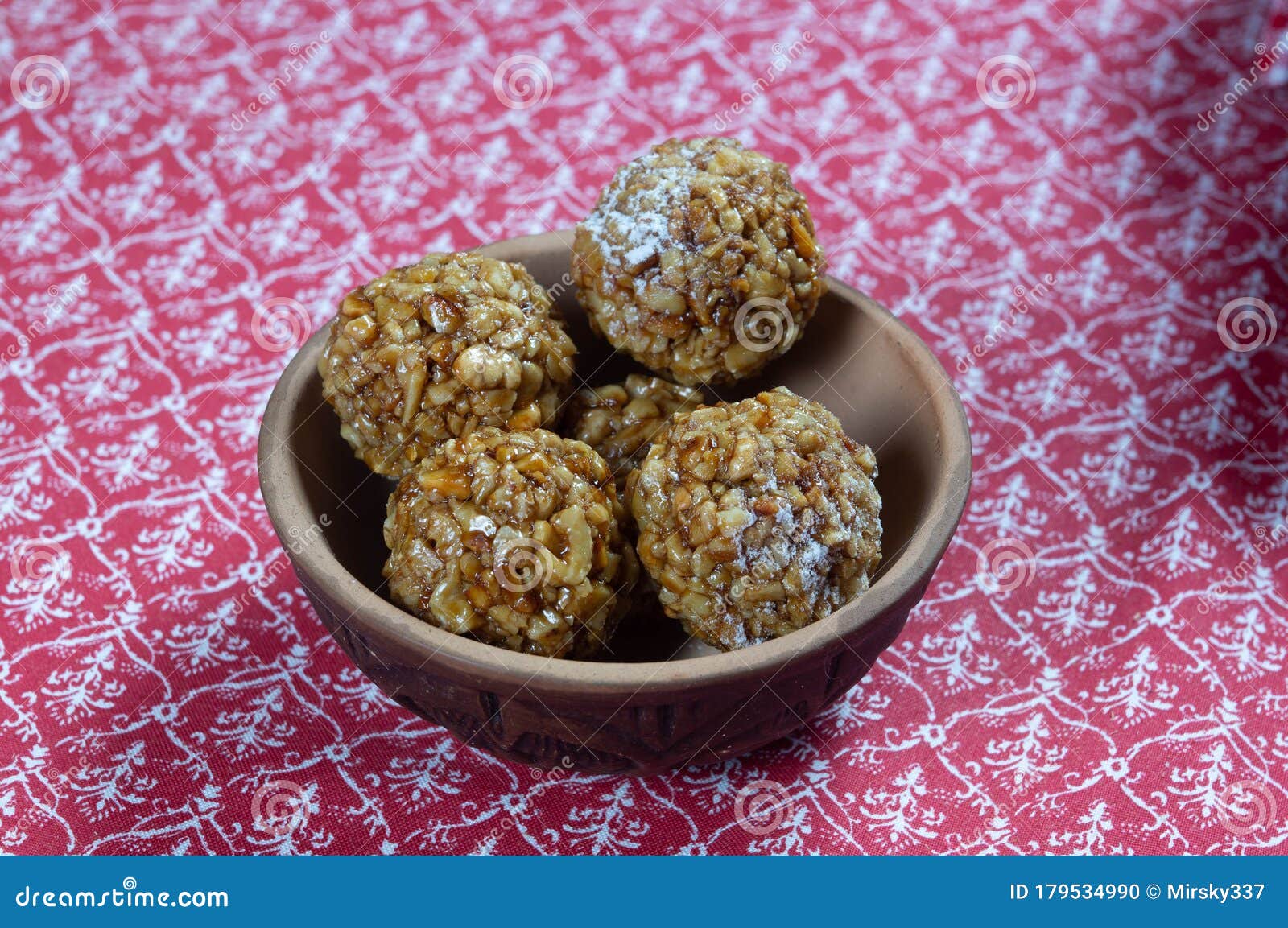 Georgian candies with nuts stock photo. Image of homemade - 179534990