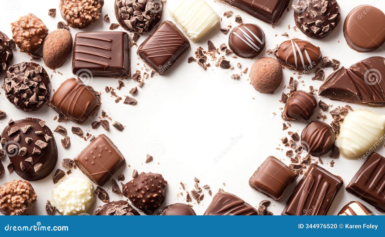 Chocolate Candy Background Graphic Template Stock Illustration - Illustration of empty, screen ...