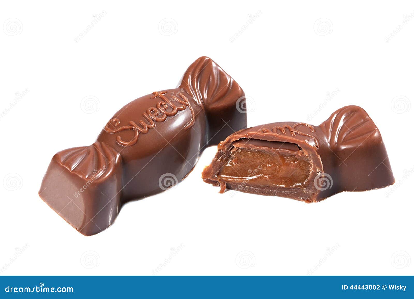 Chocolate Candy with Caramel Filling Stock Photo - Image of chocolate ...