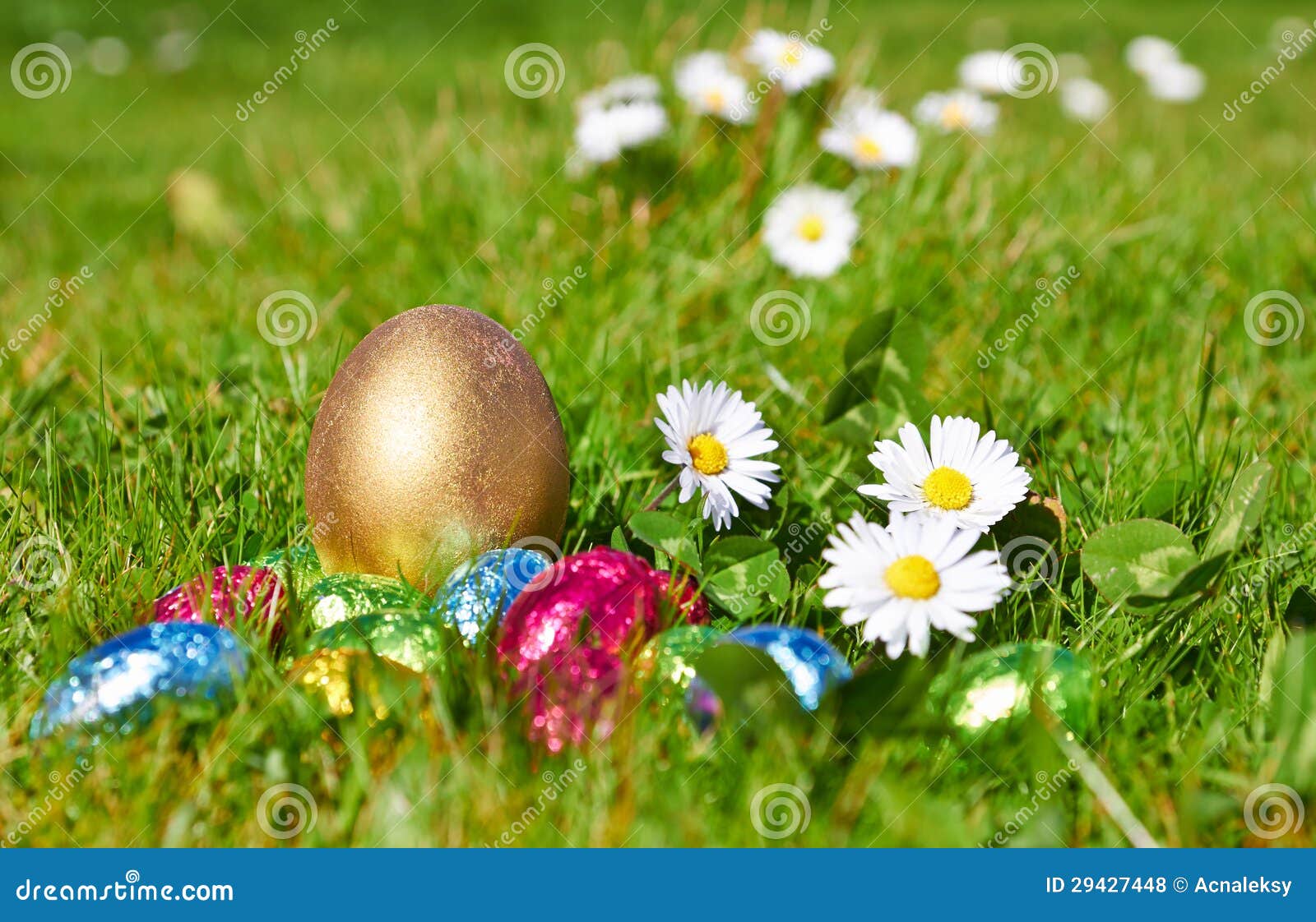 Chocolate Candy Easter Eggs Wrapped in Foil Stock Photo - Image of ...
