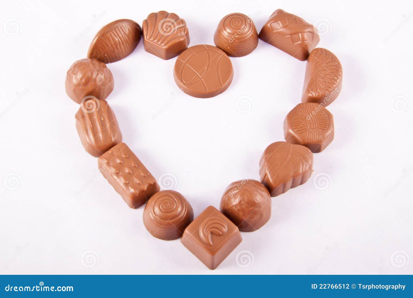 Chocolate Candy in Heart Shape Stock Photo - Image of snack, brown ...