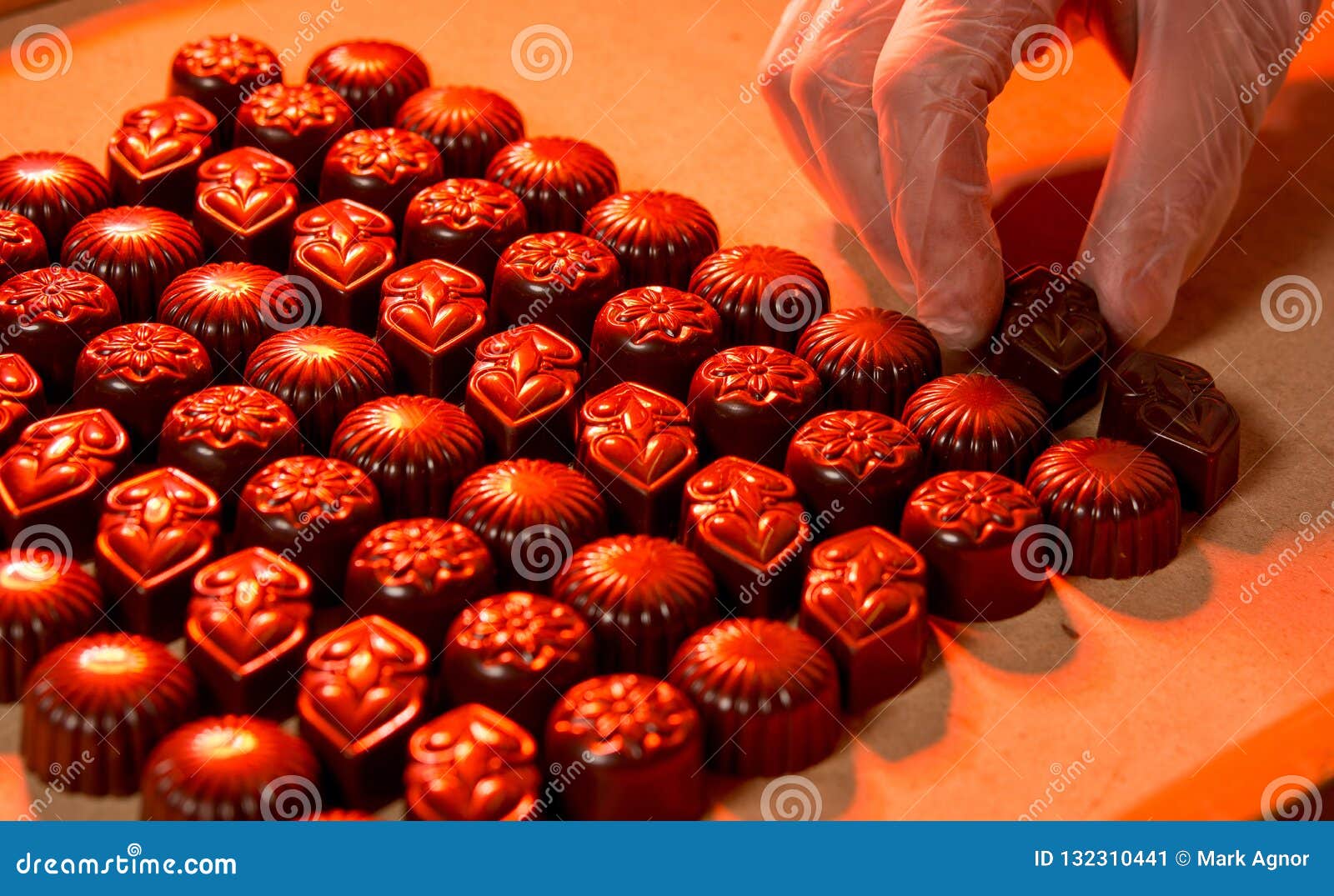 Chocolate candy making stock image. Image of closeup - 132310441