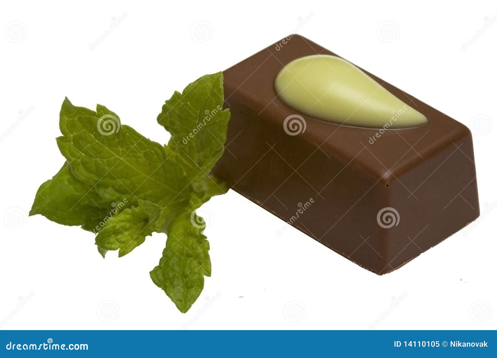 Chocolate Candy with Mint, Isolated Stock Image - Image of mint ...