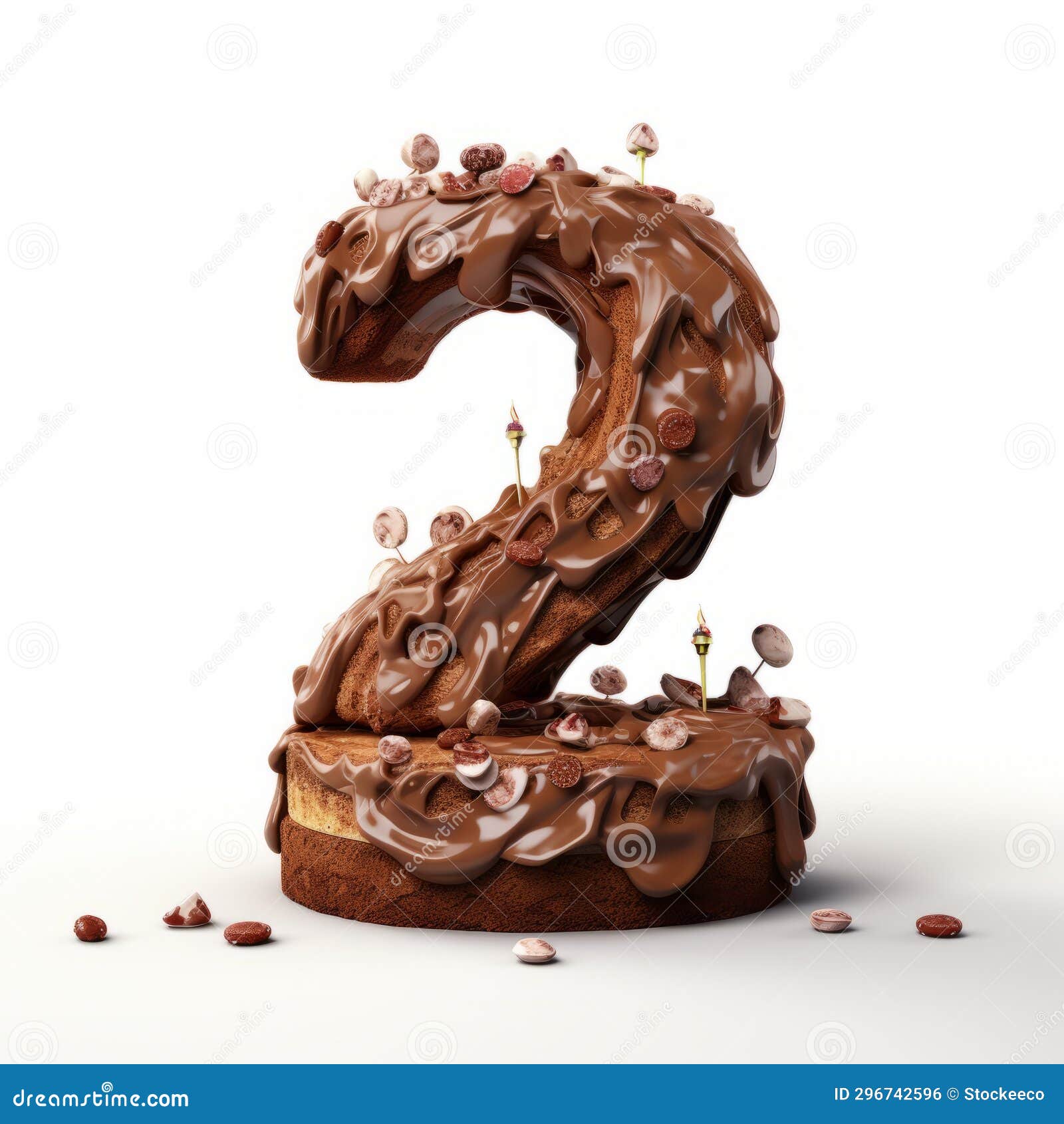 Chocolate Candy Number Two: 3d Rendering in the Style of Nacho ...