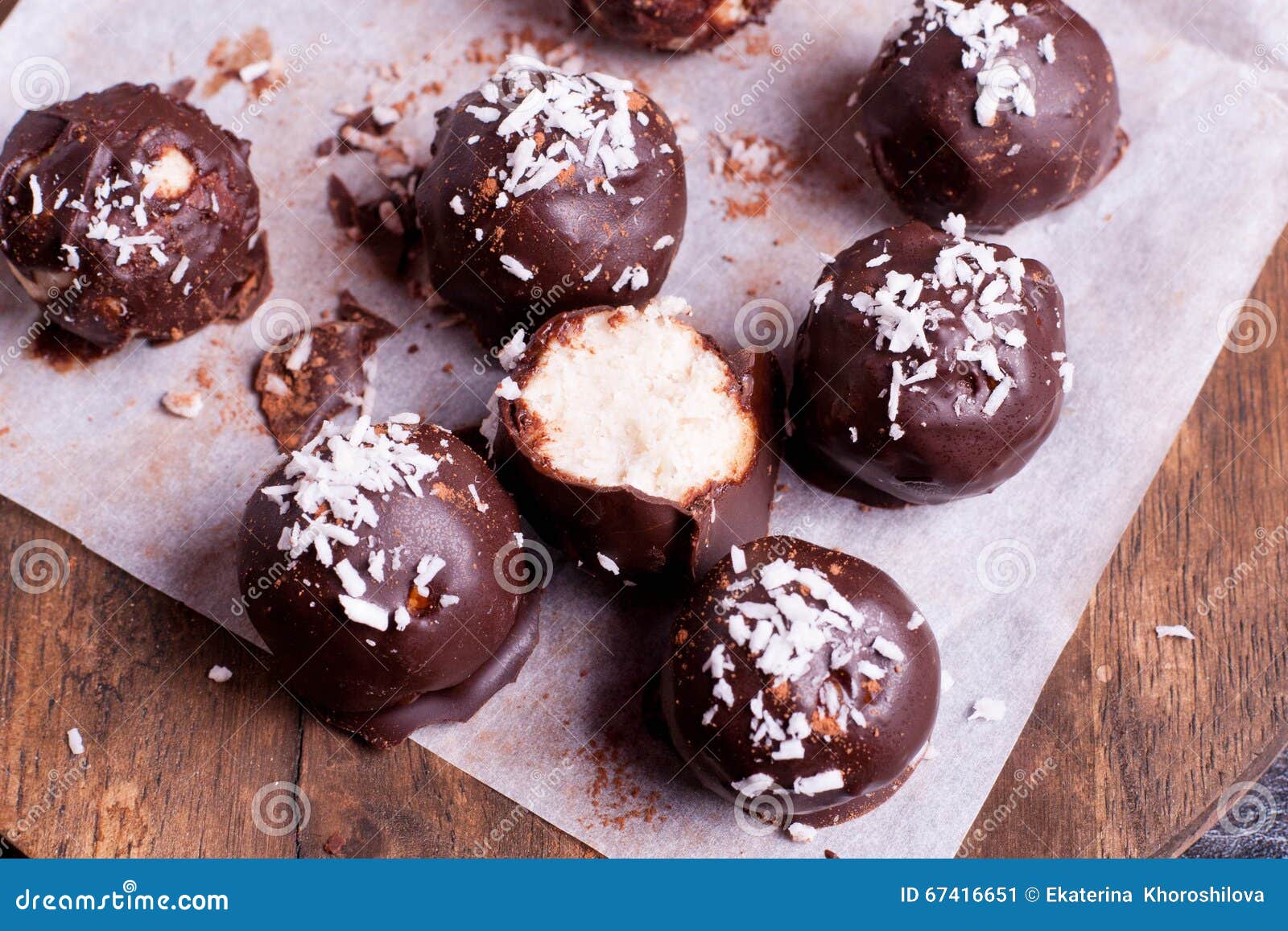 Chocolate Candy with Nut Filling Stock Image - Image of diary, homemade ...