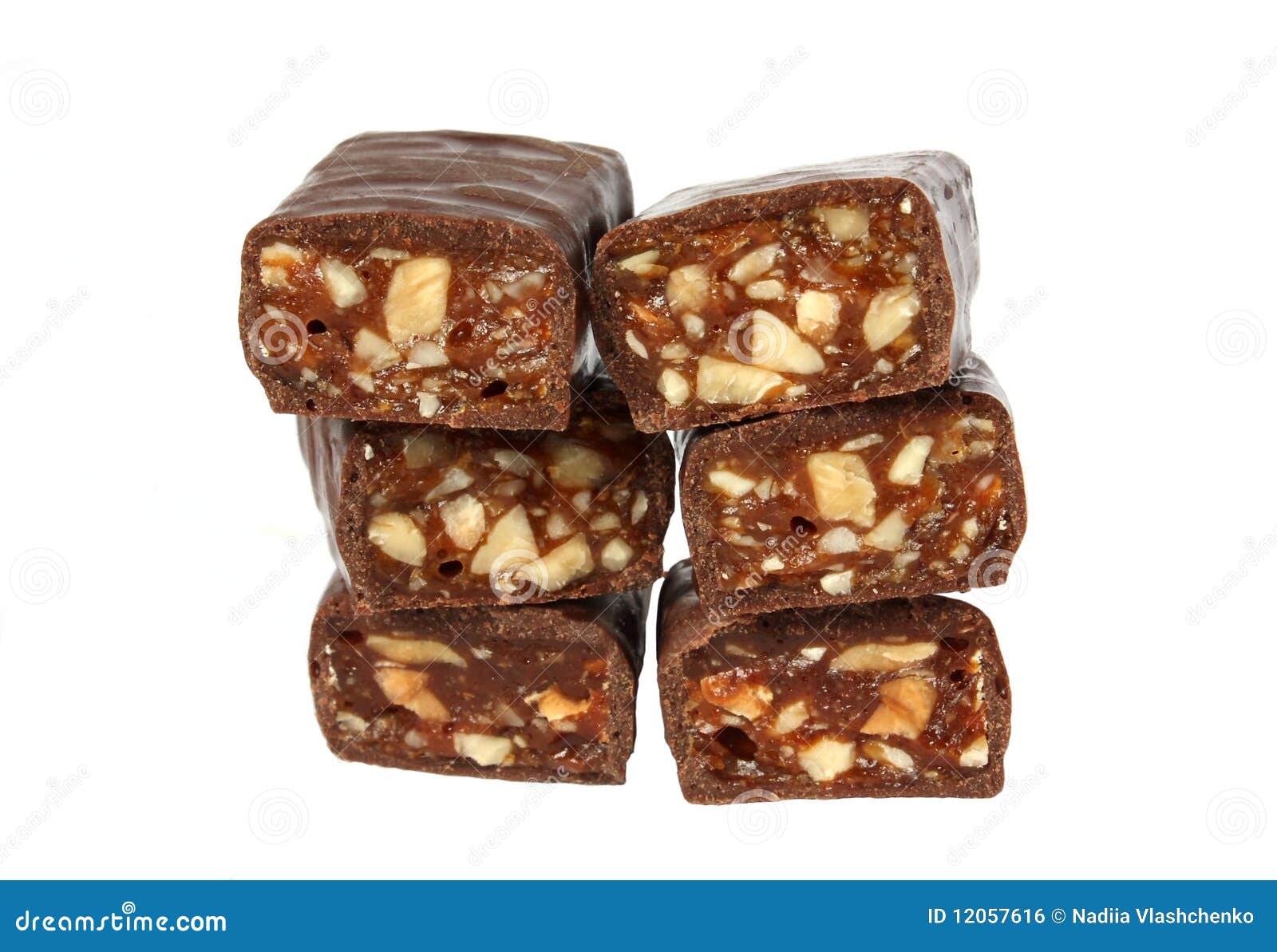 Chocolate candy with nuts stock photo. Image of dessert - 12057616