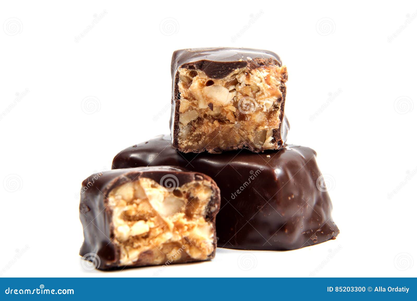Chocolate candy with nuts stock photo. Image of belgian - 85203300
