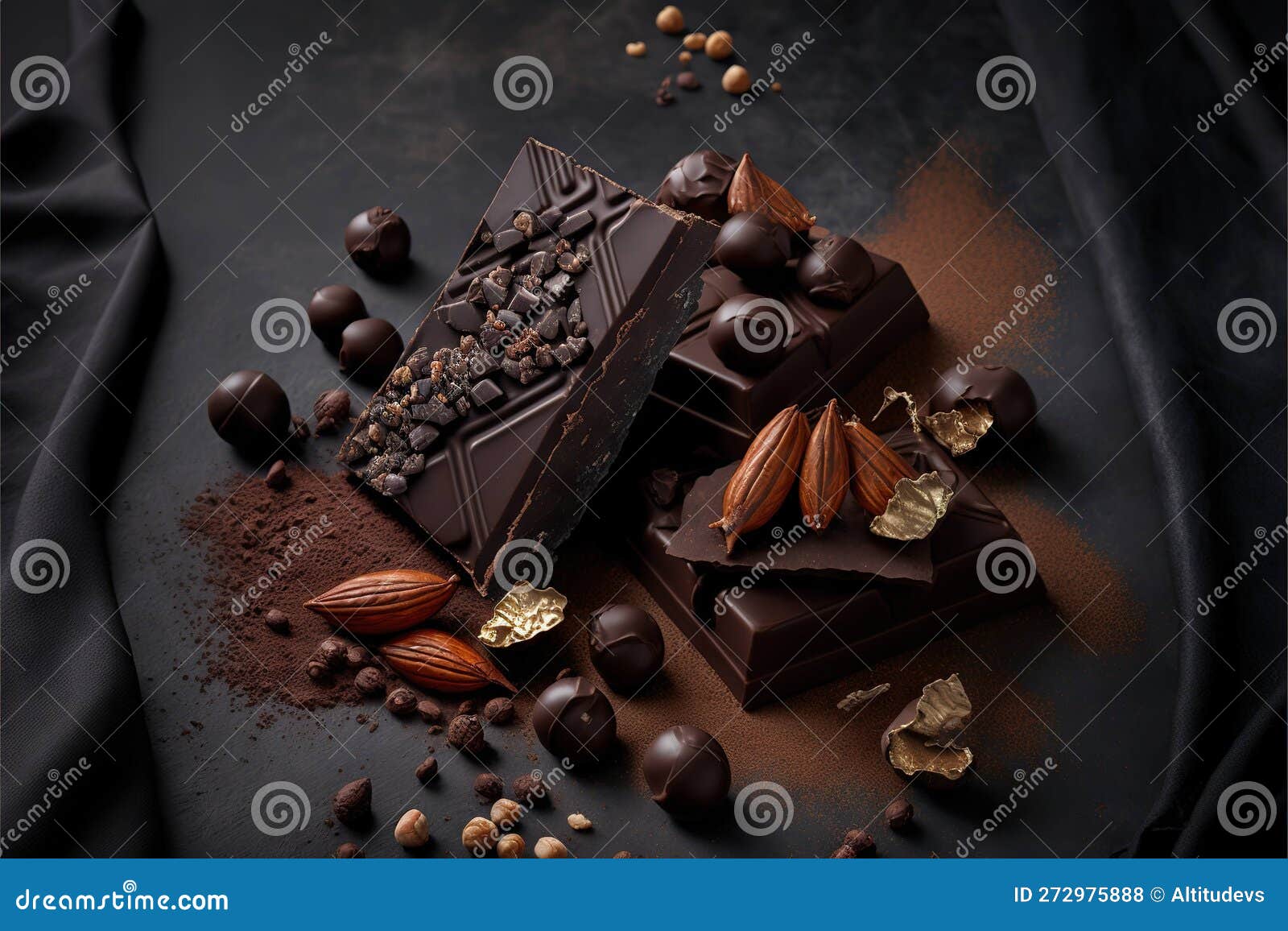 Chocolate candy piece stock illustration. Illustration of snack - 272975888