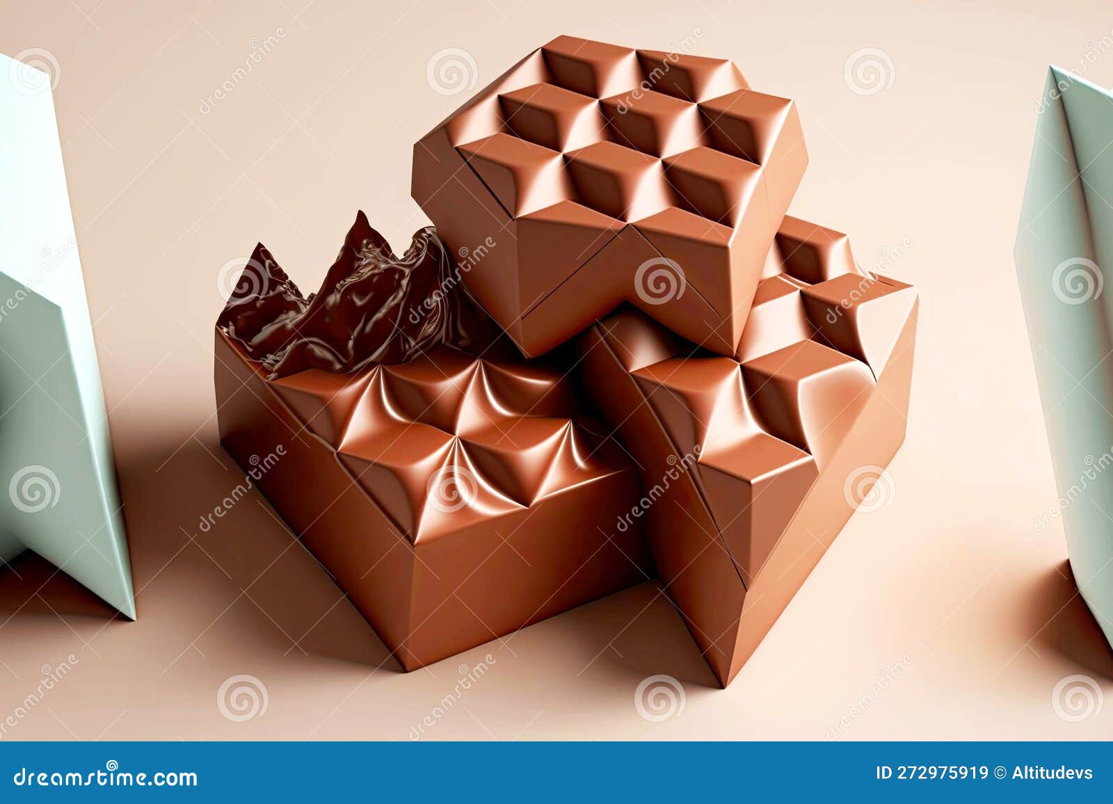 Chocolate candy piece stock illustration. Illustration of chunk - 272975919