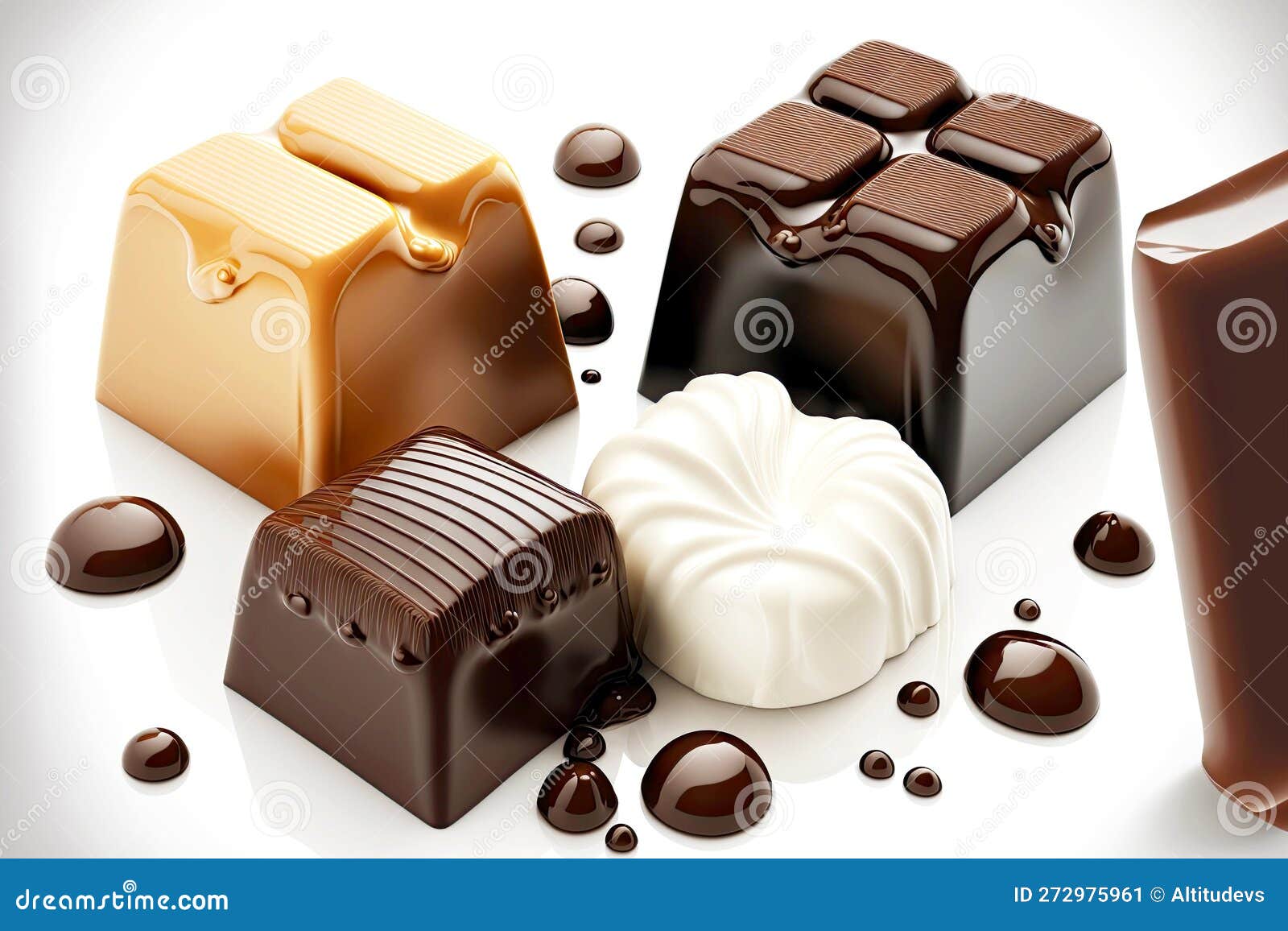 Chocolate candy piece stock illustration. Illustration of broken ...