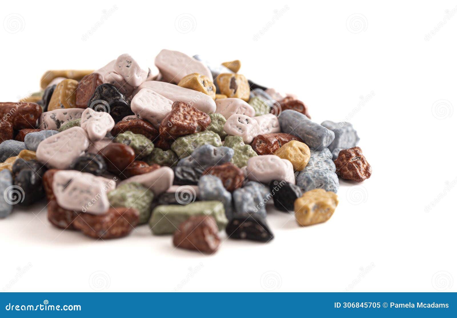 Chocolate Candy Rocks Isolated on a White Background Stock Image ...