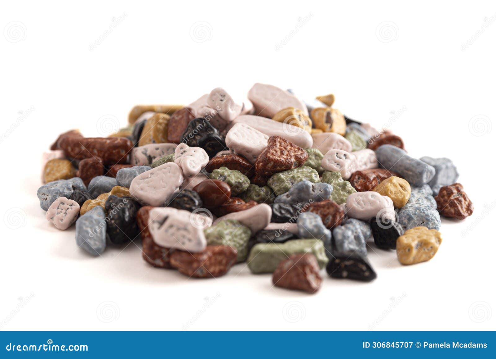 Chocolate Candy Rocks Isolated on a White Background Stock Image ...