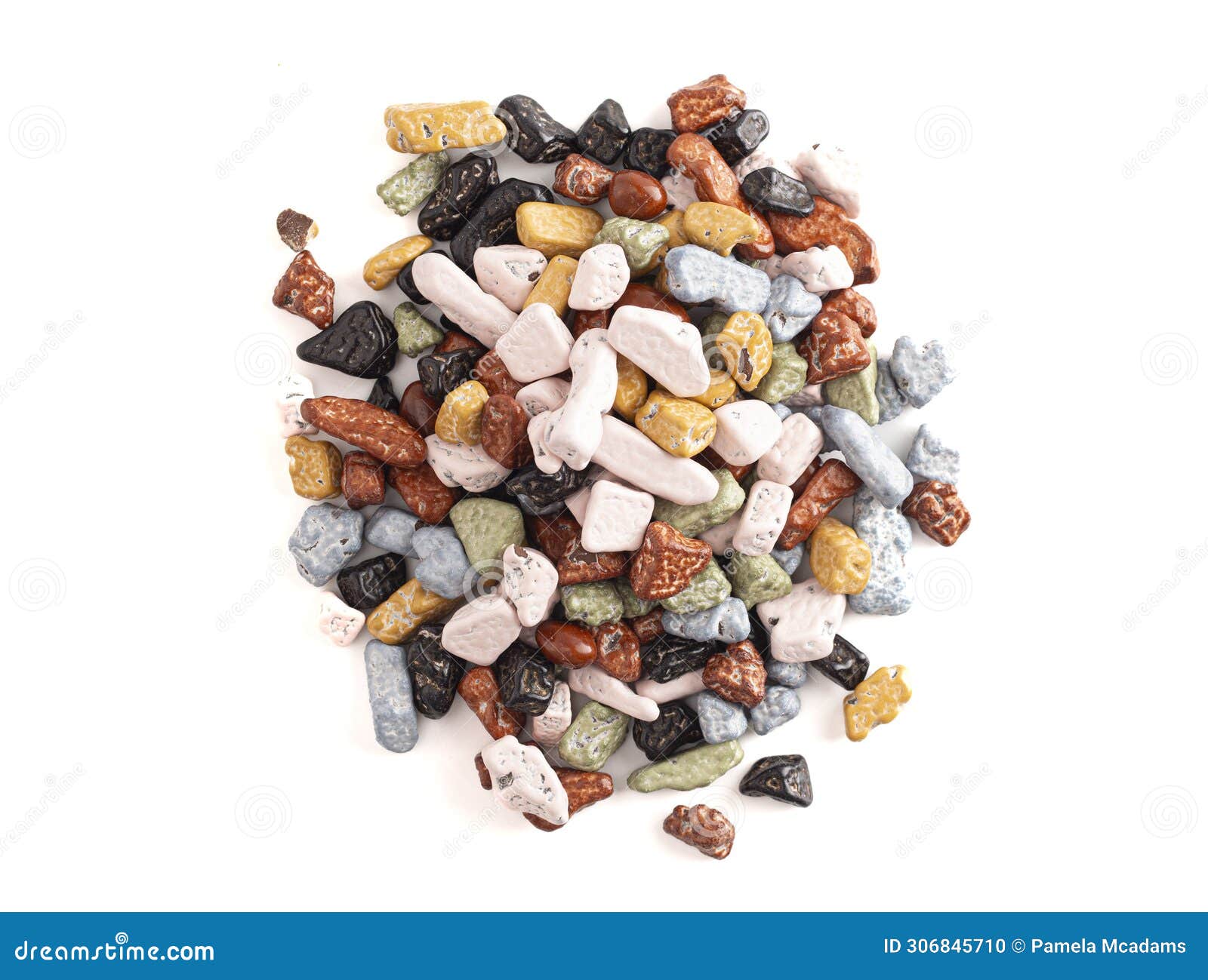Chocolate Candy Rocks Isolated on a White Background Stock Photo ...