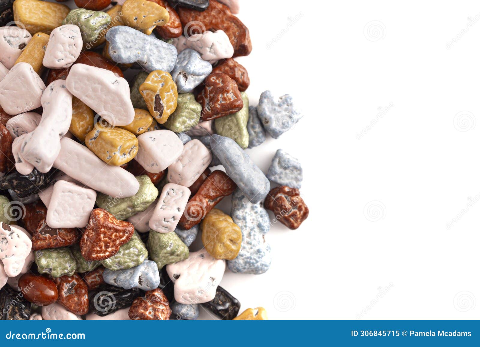 Chocolate Candy Rocks Isolated on a White Background Stock Image ...