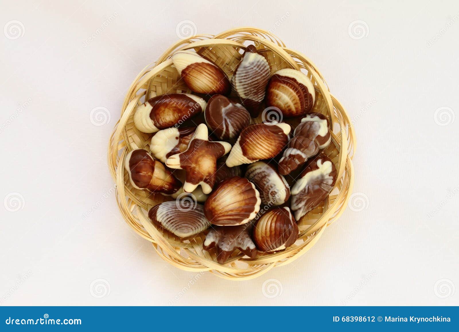 Chocolate Candy Shaped Sea Shells Stock Photo - Image of food ...