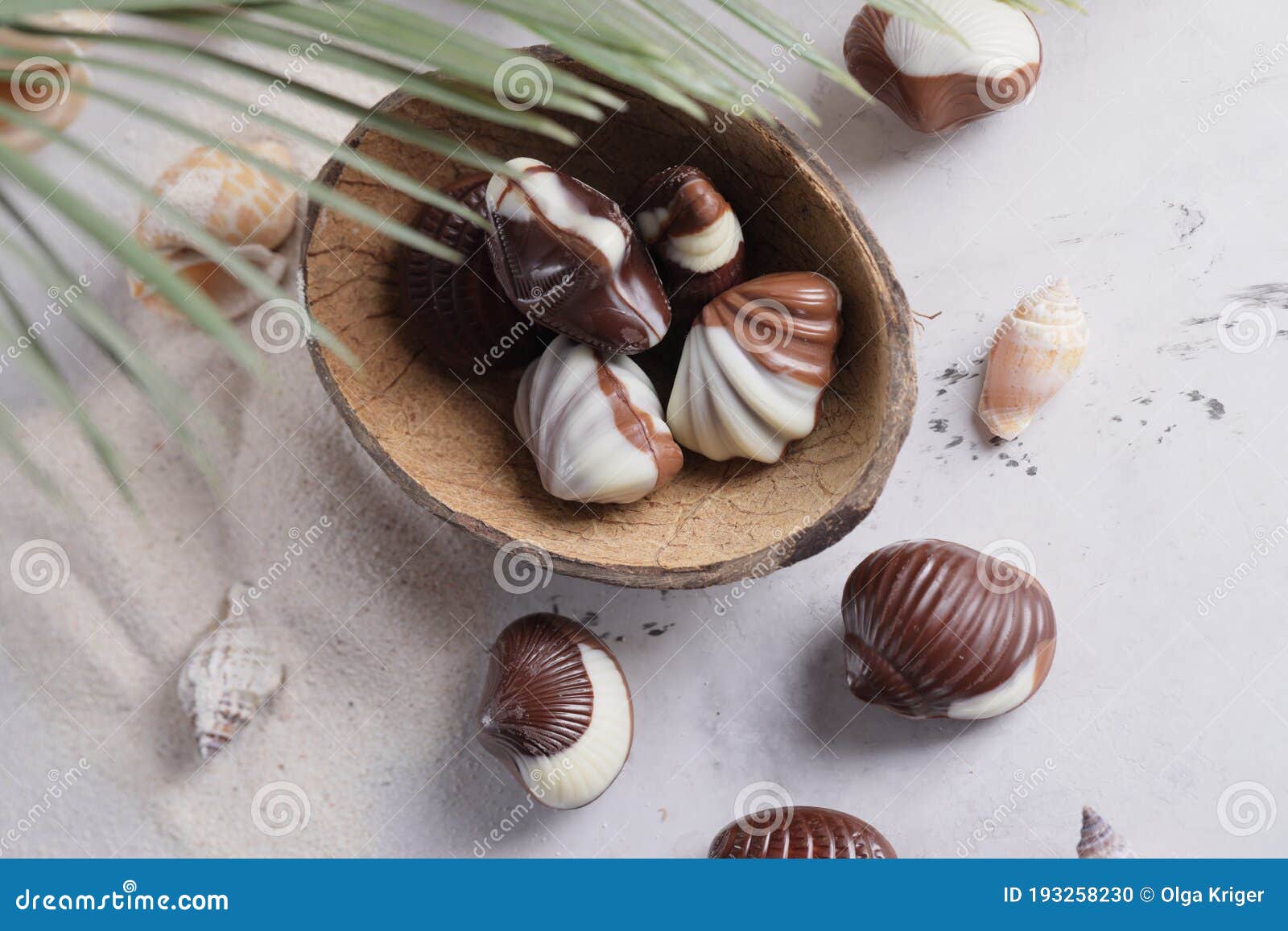 Chocolate Candy Shell Shape Stock Photo - Image of confectionery ...