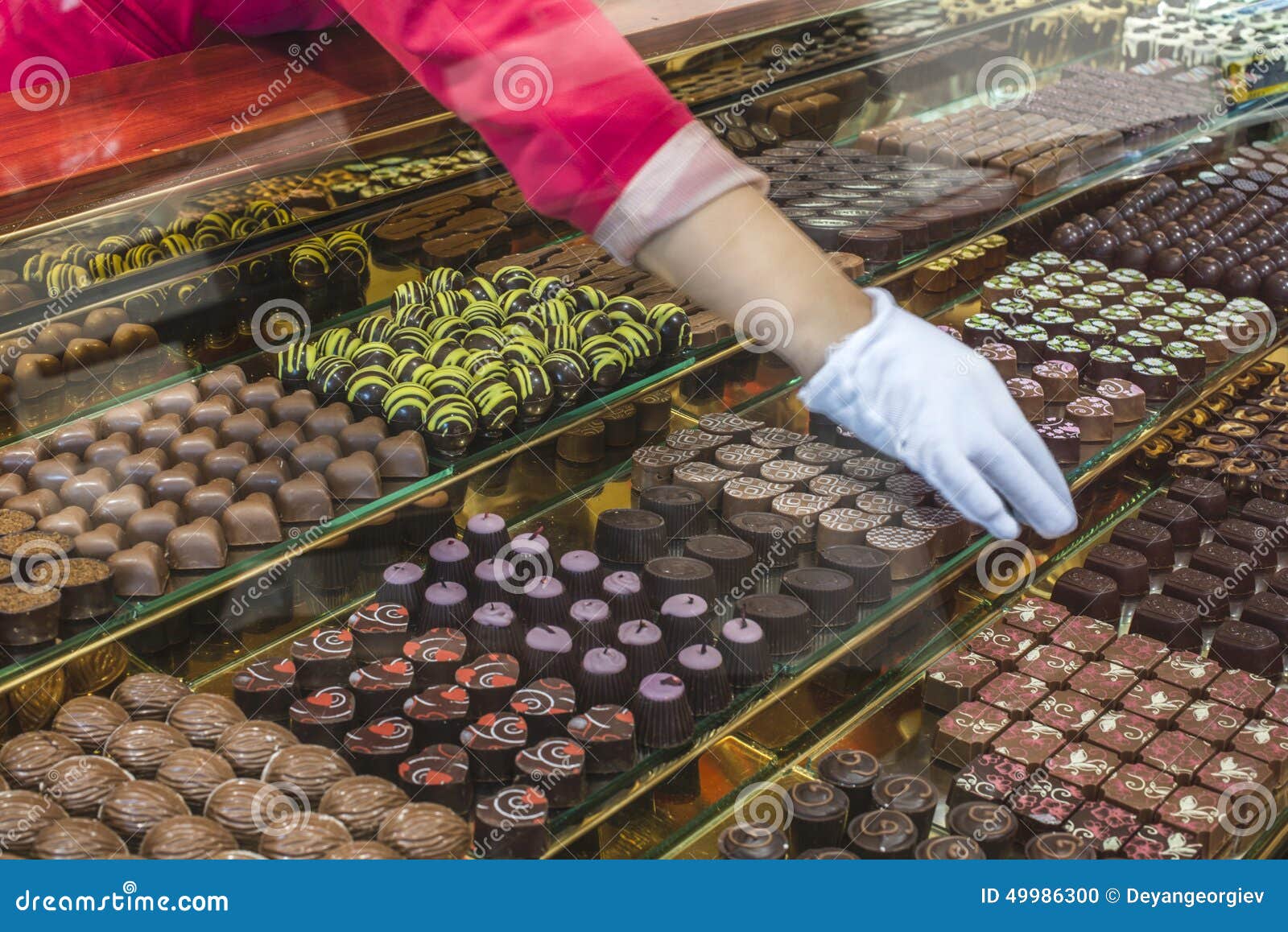 Chocolate Candy in a Store Window Stock Photo - Image of shop, sale ...