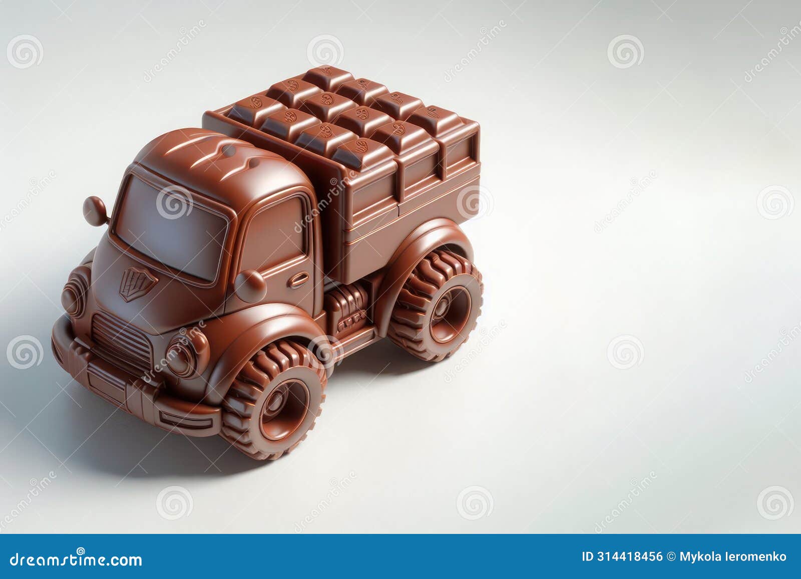 Chocolate Car on a Clean Background. Space for Text. Stock Illustration ...