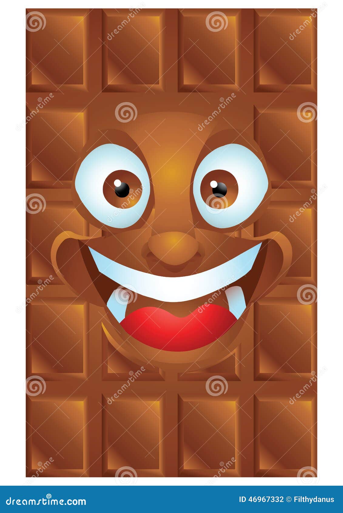 Chocolate Cartoon Character Laughing Stock Vector - Illustration of ...