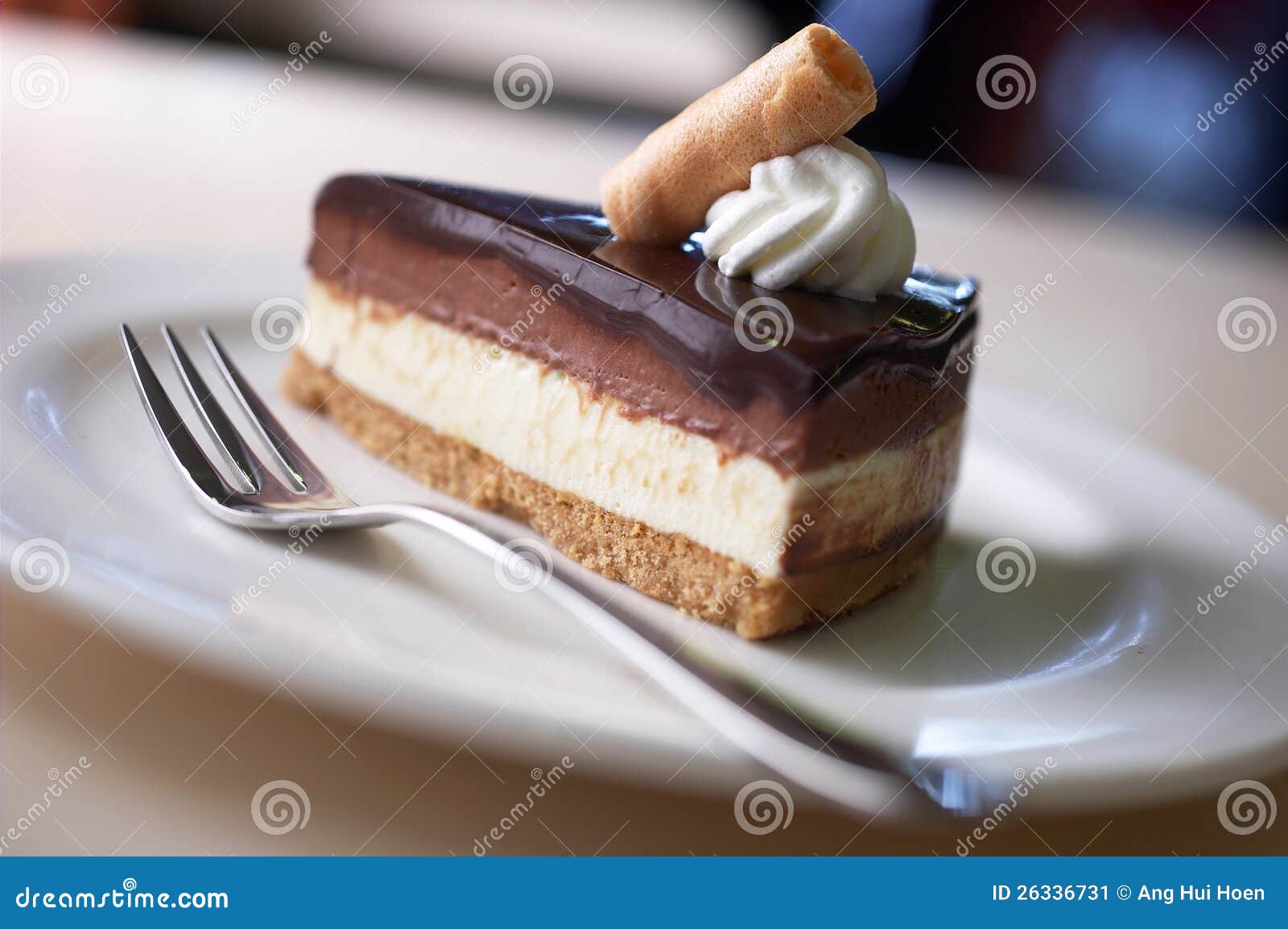 Chocolate cheese cake stock image. Image of slice, delicious - 26336731