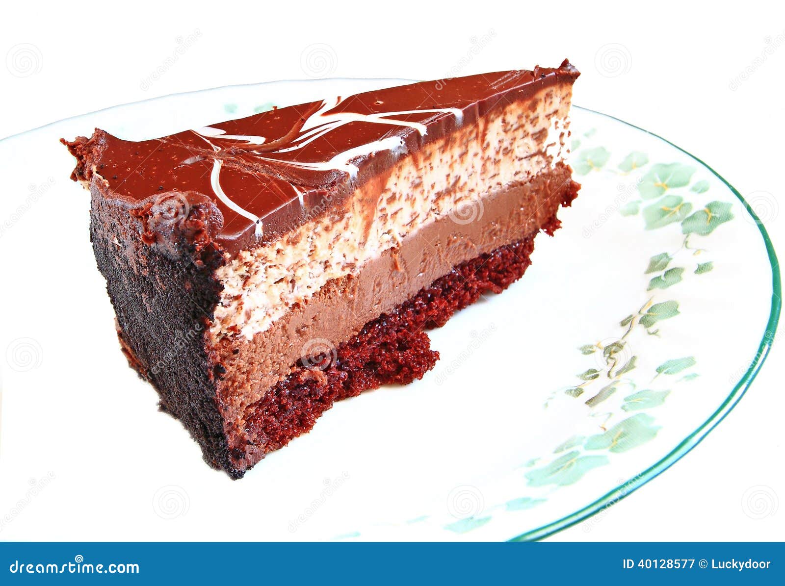Chocolate Cheesecake Slice stock image. Image of dish - 40128577