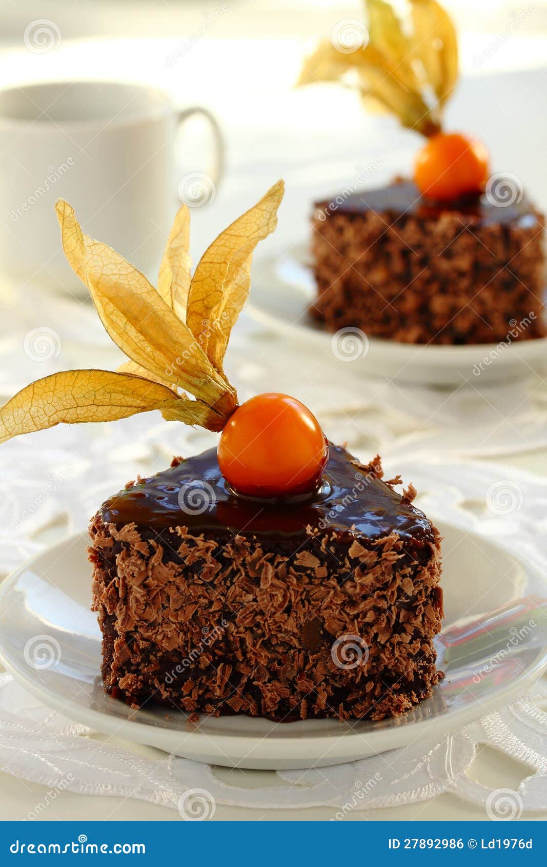 Chocolate chestnut cake. stock photo. Image of coffee - 27892986
