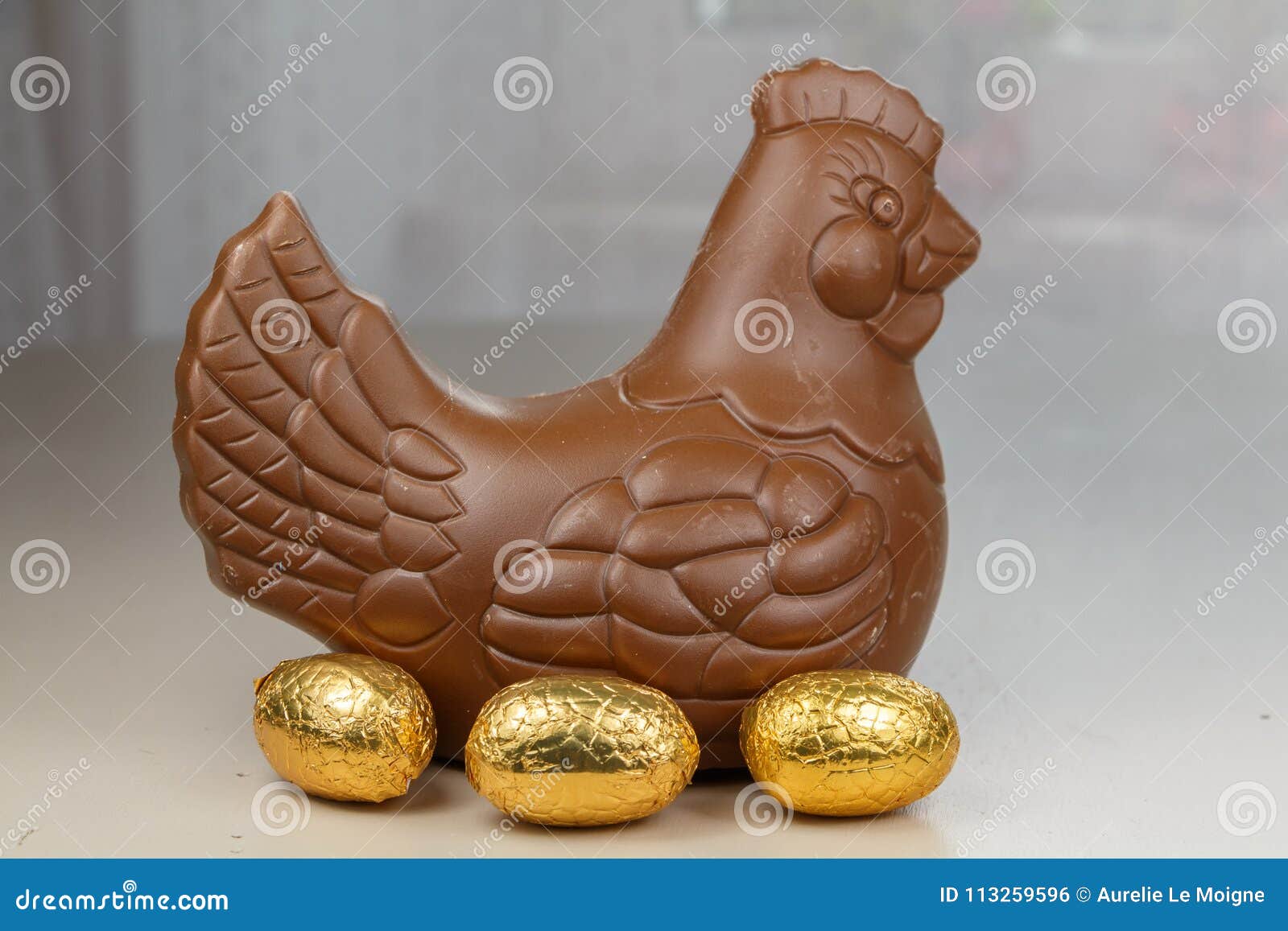 Chocolate Chicken and Eggs for Easter Stock Photo - Image of tradition ...