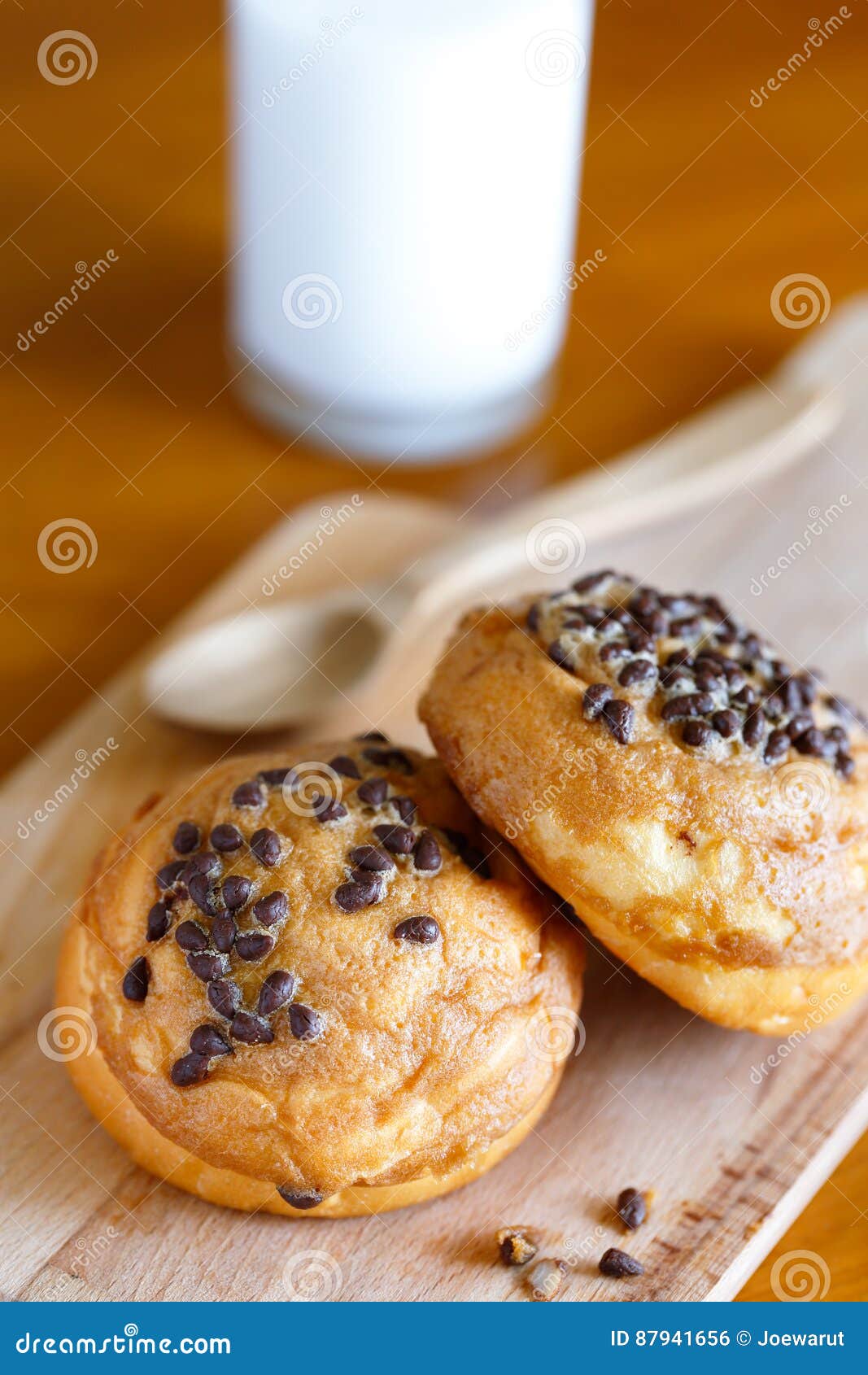 Chocolate chip buns stock photo. Image of homemade, chocolate - 87941656