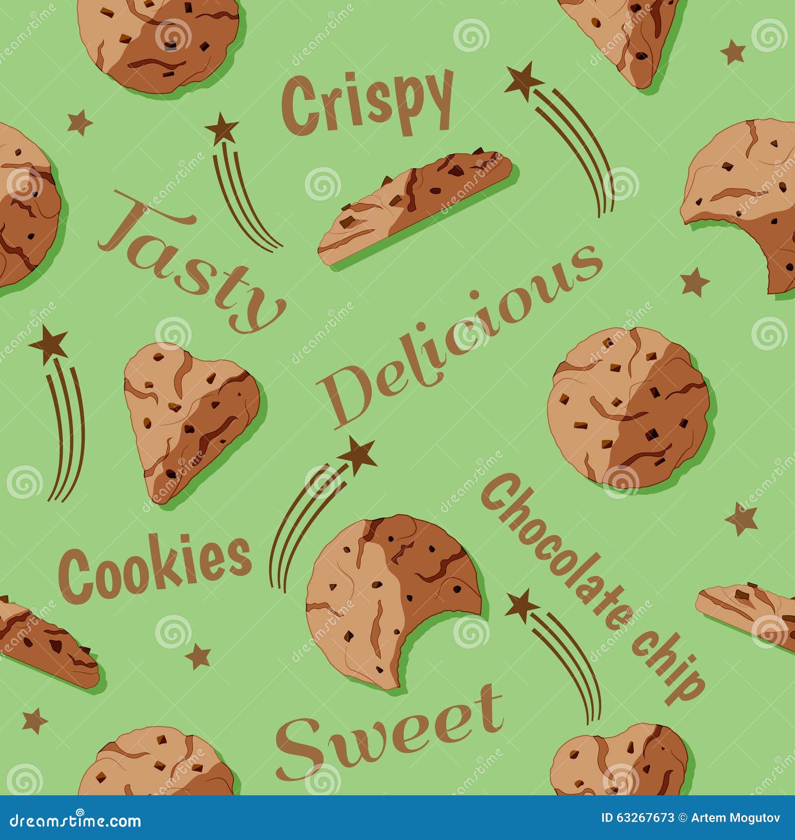 Chocolate Chip Celebration Design Stock Vector - Illustration of ...