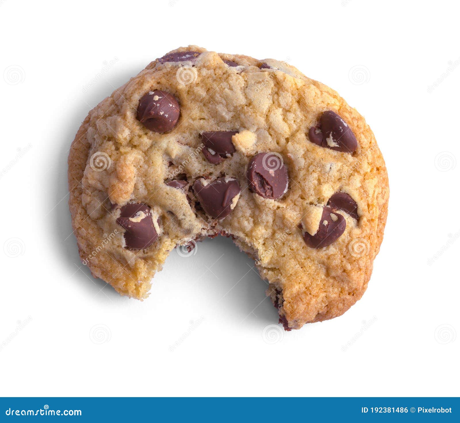Chocolate Chip Cookie Bite stock photo. Image of bite - 192381486