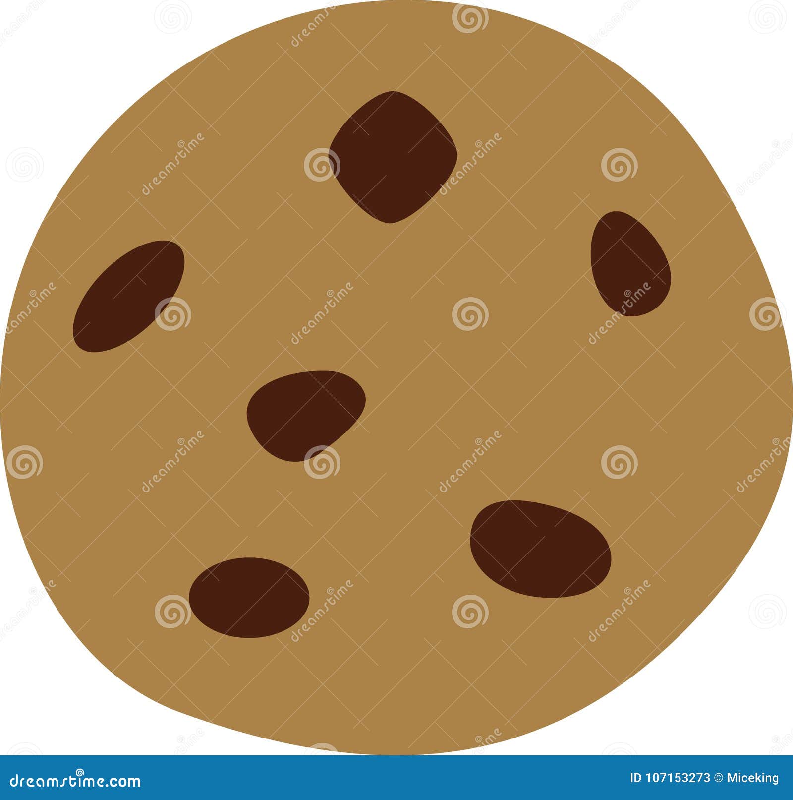 Chocolate chip cookie stock illustration. Illustration of bakery ...