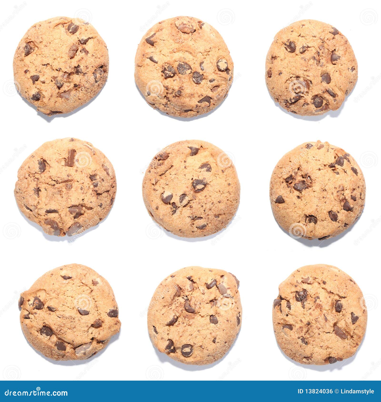 Chocolate Chip Cookie Collection Stock Photo - Image of confection ...